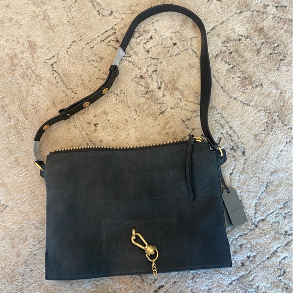 All Saints | Bags | All Saints Purse Blue Crocodile Pattern | Poshmark